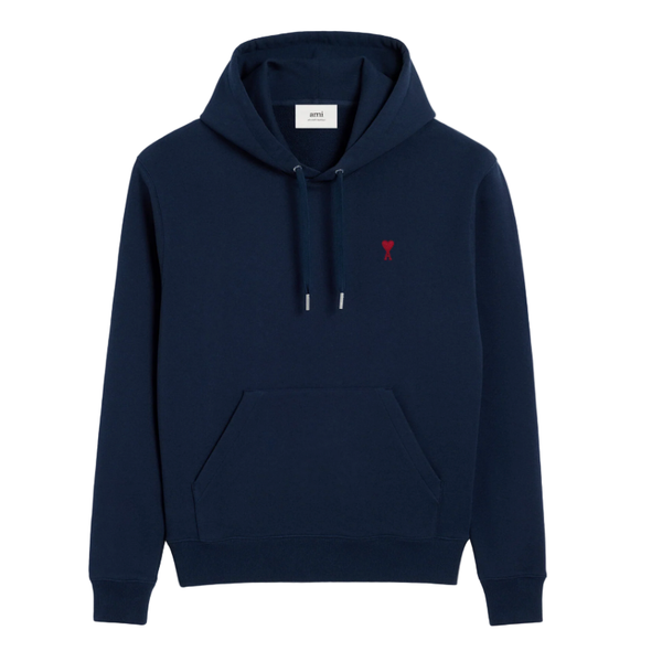 Ami Paris Ami De Coeur Small Logo Hoodie Navy/Red | Ami Paris | KershKicks