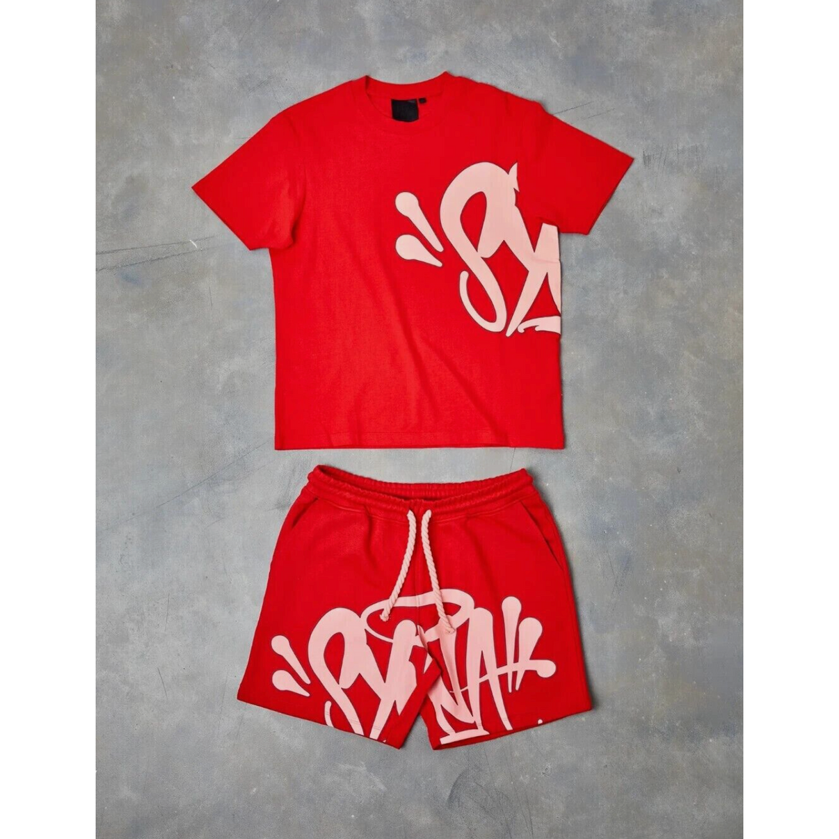 SYNA WORLD LOGO T SHIRT + SHORT SET - RED | SYNA | KershKicks
