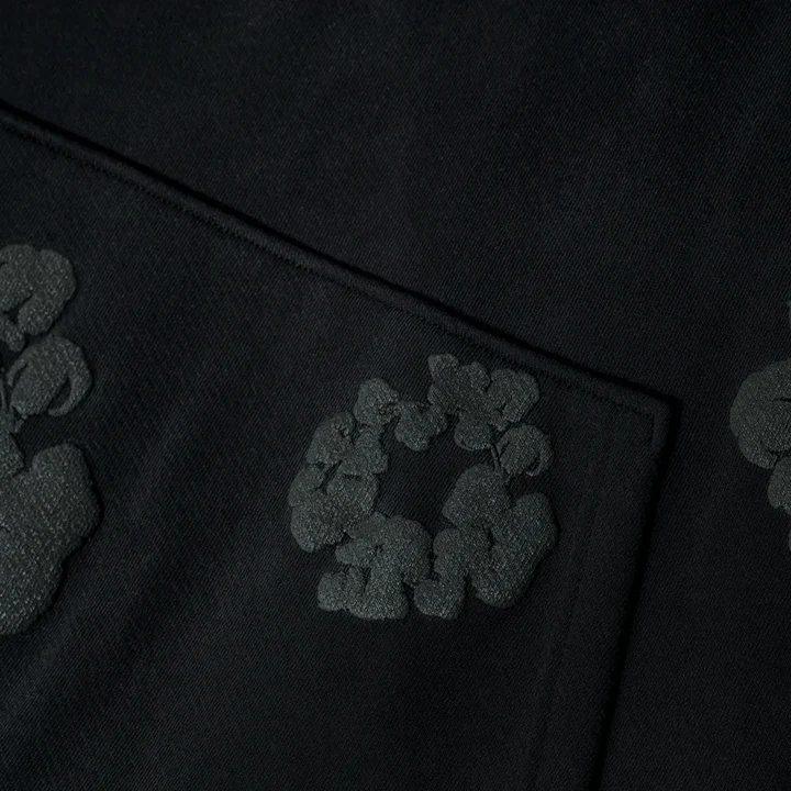 Denim Tears Cotton Wreath Hoodie Black Monochrome | Denim Tears ...