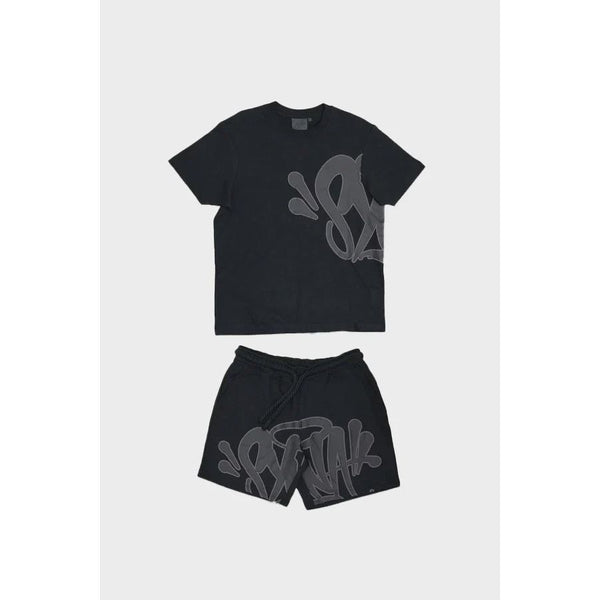 SYNA WORLD LOGO T SHIRT & SHORT SET - BLACK | SYNA | KershKicks